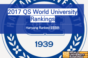 Hanyang University ranked 155th in QS World University Rankings